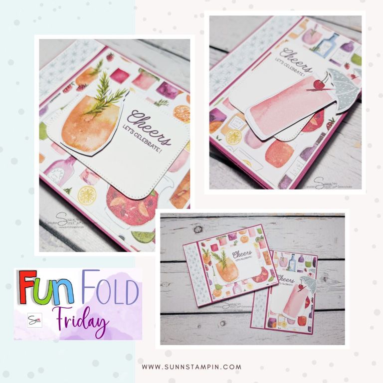 Fun Fold Friday – Cheers and Sips Fun Fold Card | SuNN Stampin'